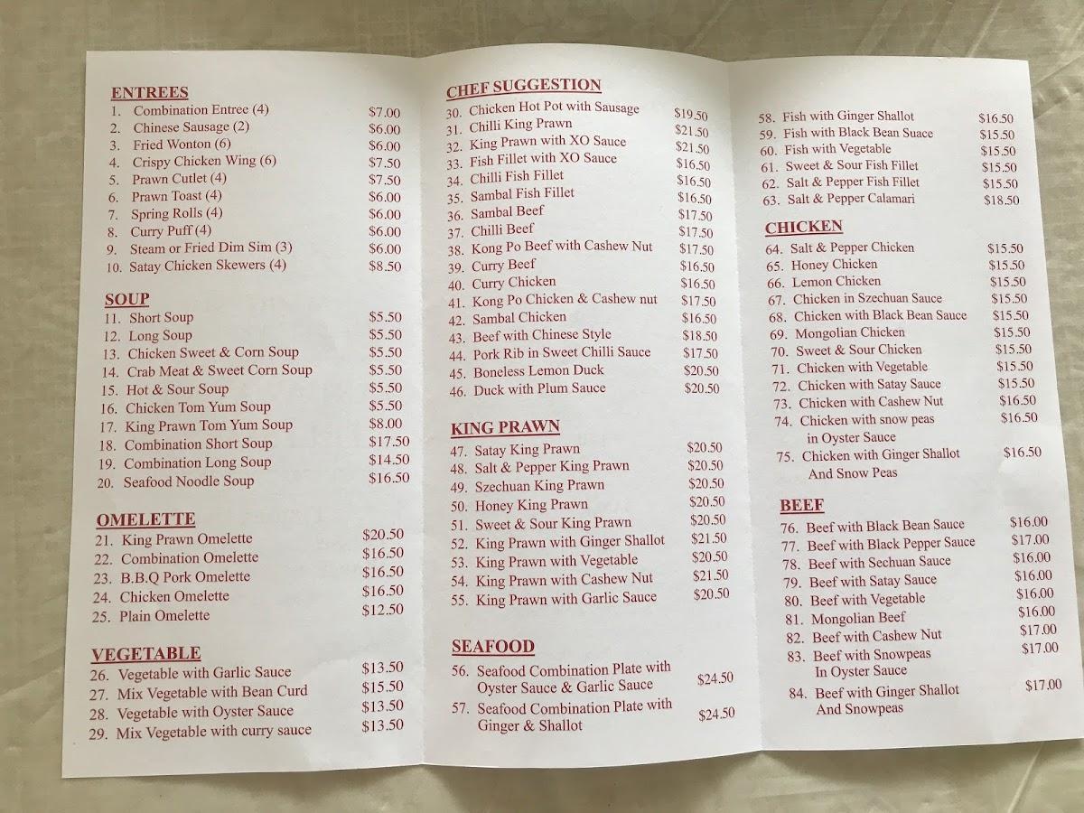 Menu at Magic Wok Chinese Kitchen restaurant, Miami
