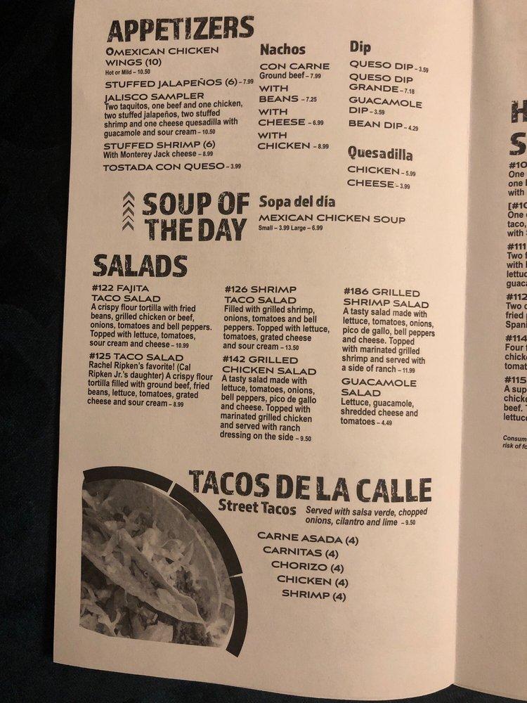 Menu at LA TOLTECA MEXICAN RESTAURANT., Crofton