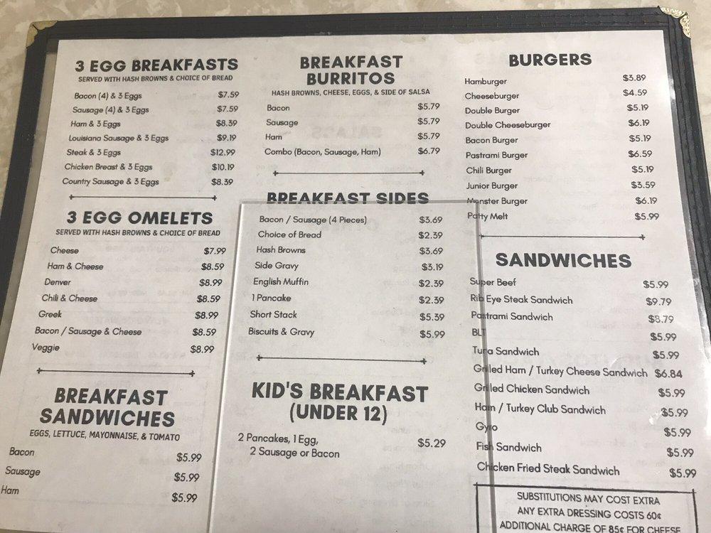 Menu at Lucky Greek fast food, Moreno Valley