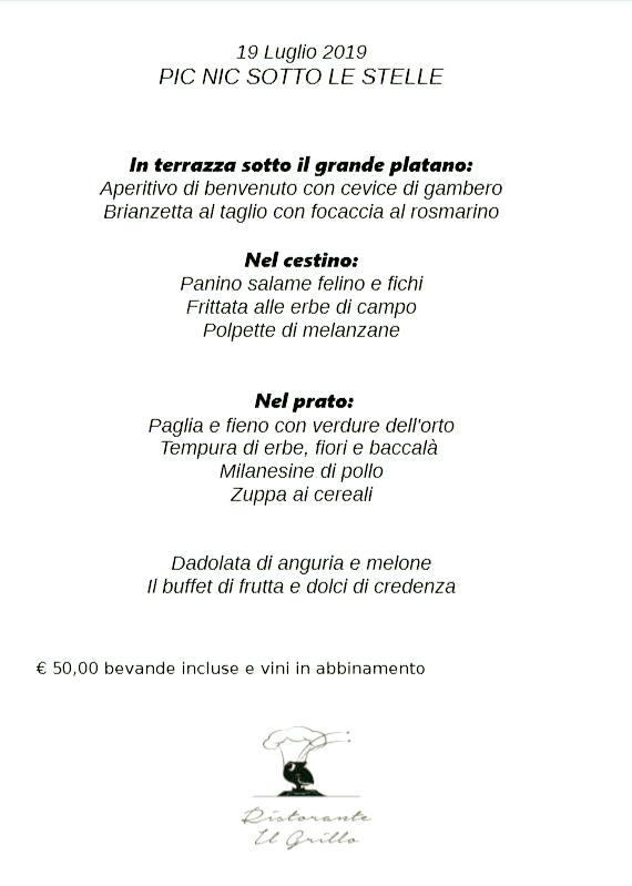 Menu da Ristorante Grillo, Capiago Intimiano