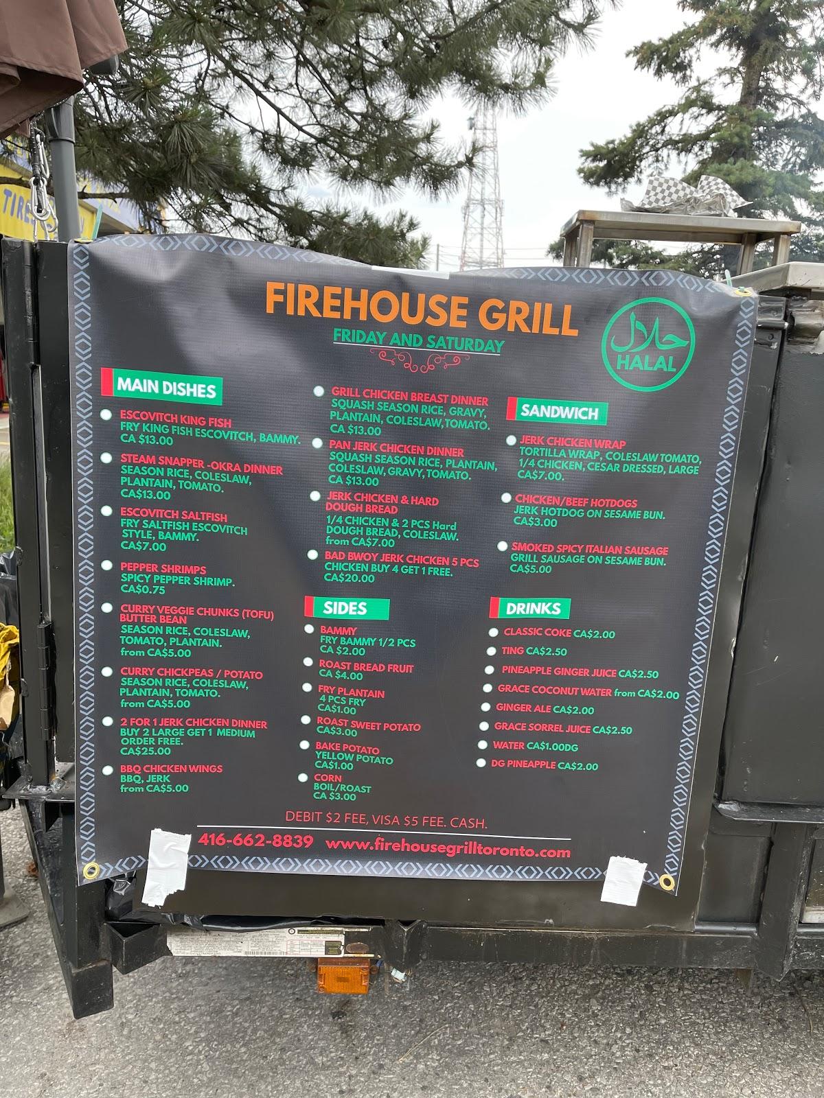 Menu at Firehouse Grill Barbeque Pit, Toronto