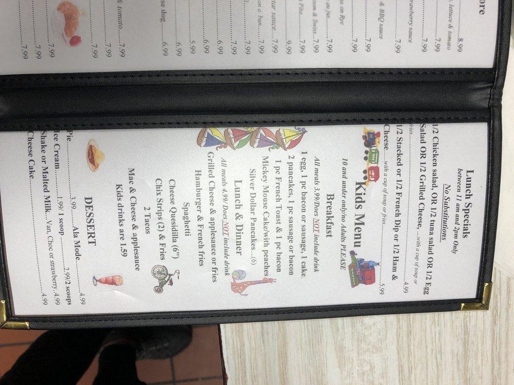 Menu at Home Plate Restaurant, Niles