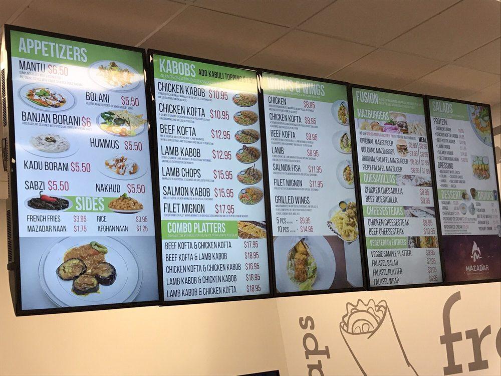 Menu at Mazadar Mediterranean Kitchen restaurant, Albany