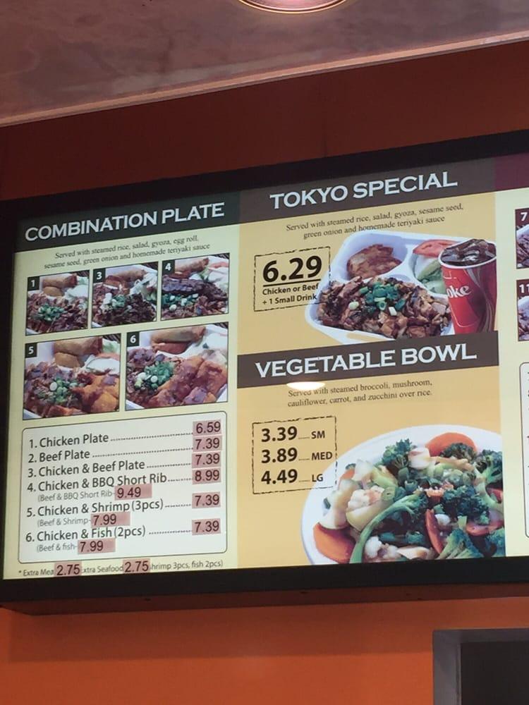Menu at Poki Yaki restaurant, Buena Park
