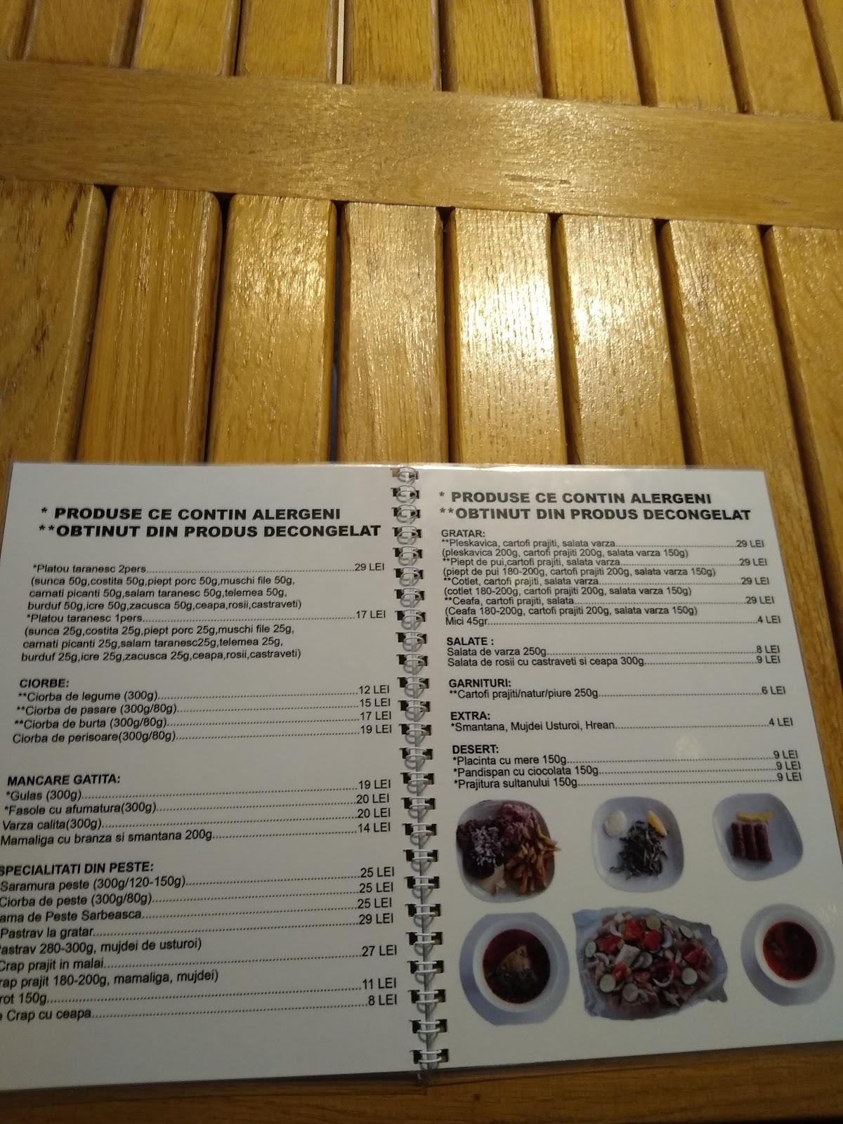 Menu at Restaurant Vento, Dubova