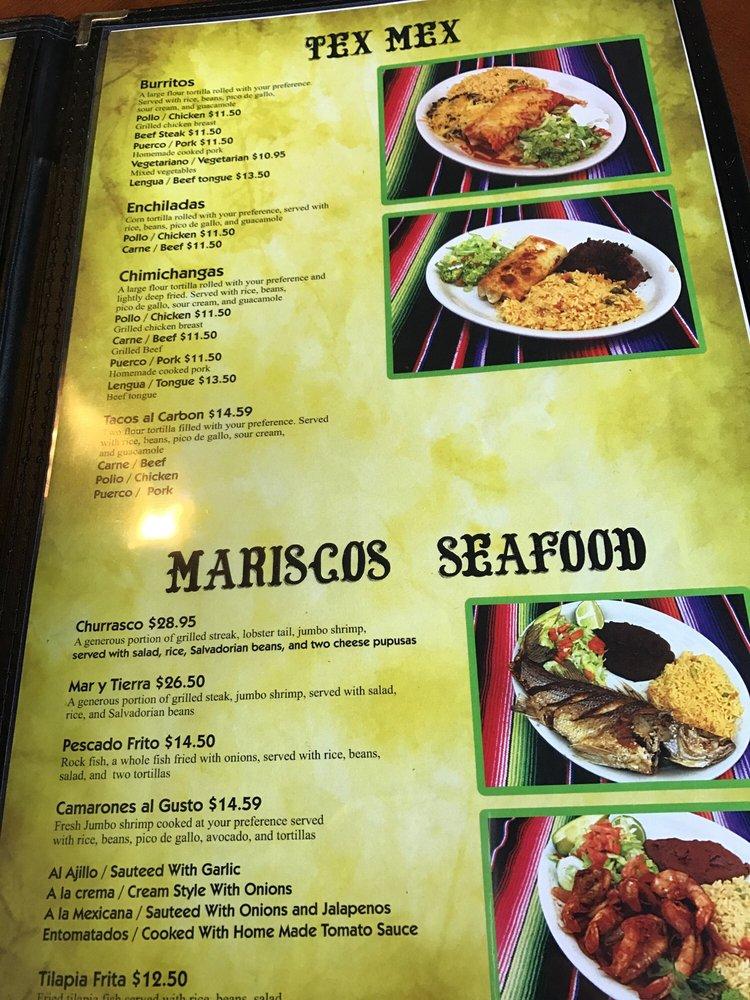 Menu at Tipicos Los Reyes restaurant, Manassas