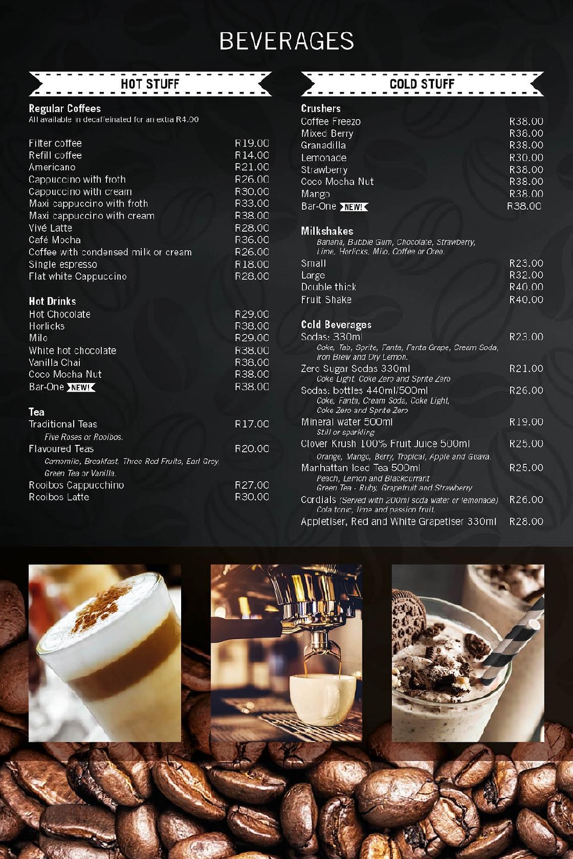 Menu at Vive Cafe - Mediclinic, Bloemfontein