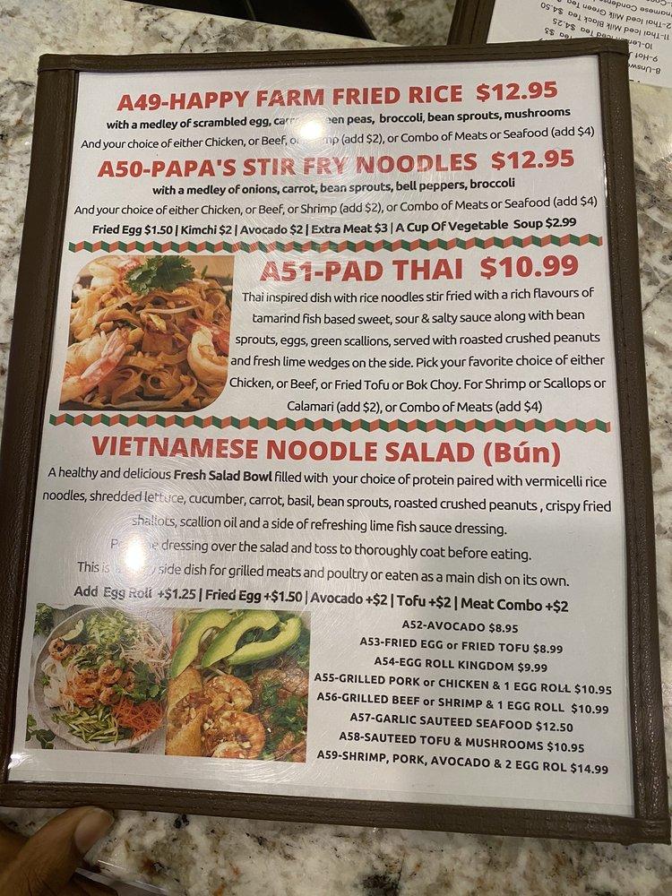 Menu at BAY FUSION restaurant, Spring