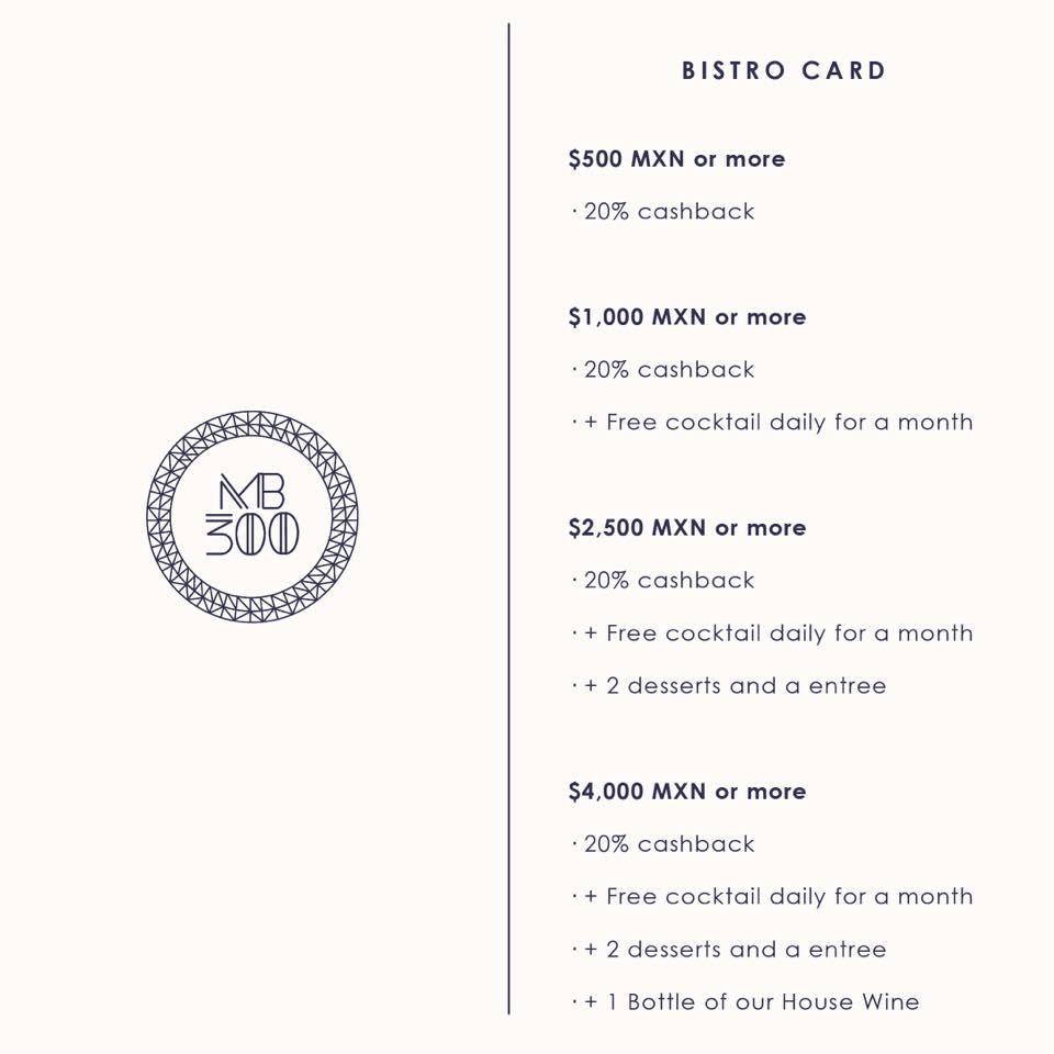 Menu at Mi Bistro 300 restaurant, San Miguel de Allende
