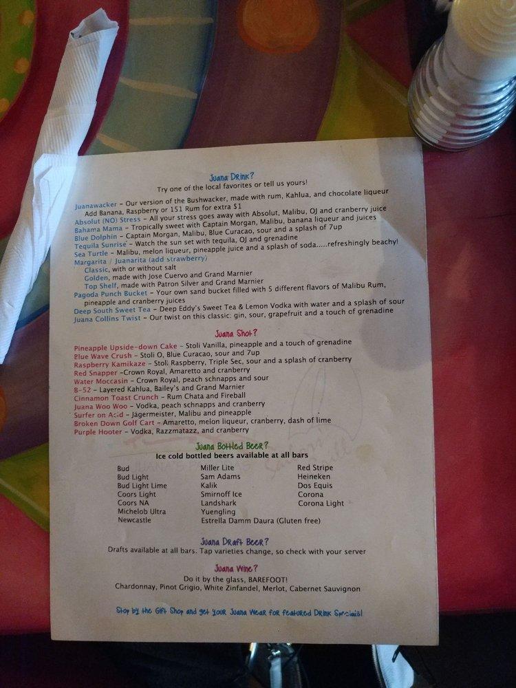 Menu at Sailors Grill pub & bar, Navarre