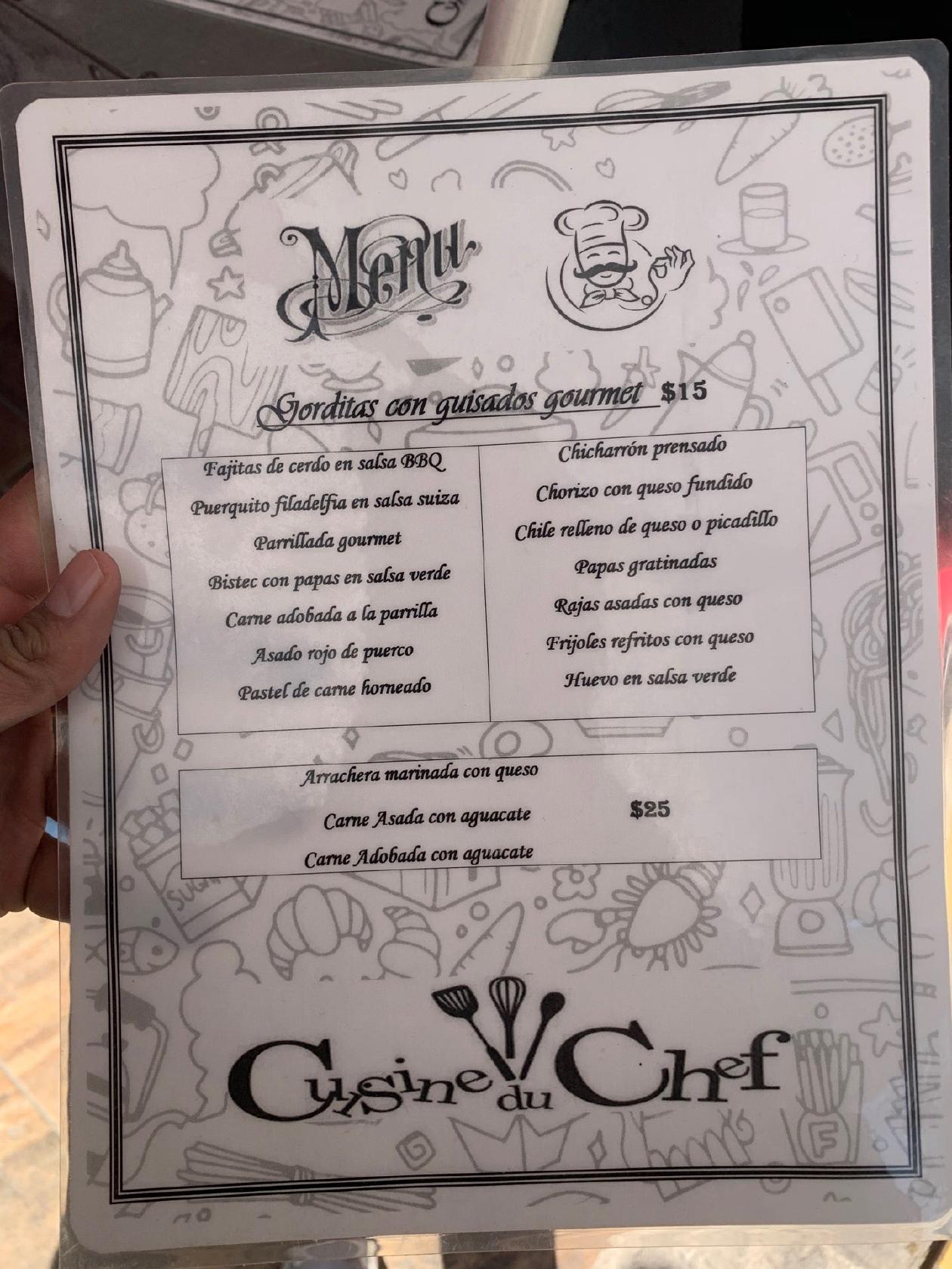 Menu at Casa Victoria Gourmet restaurant, Torreón