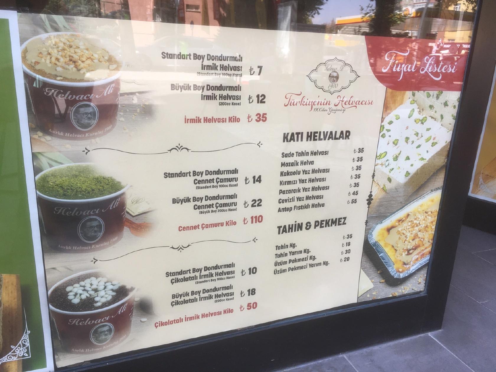 Menu at Helvacı Ali 7. Cadde, Ankara, Aşkabat Cd. 74/d