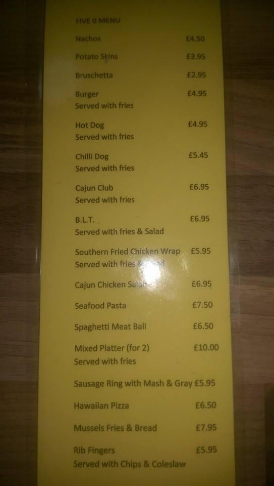 Menu at Aloha Bridlington restaurant, Bridlington