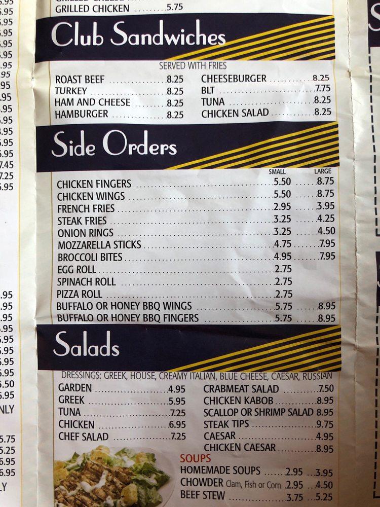 Menu at Brother's Roast Beef & Seafood pizzeria, Peabody