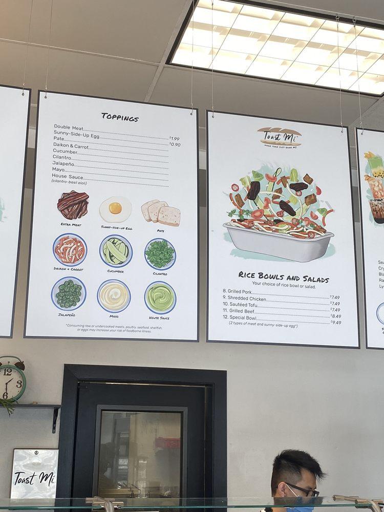 Menu at Toast Mi Tacoma restaurant, Tacoma