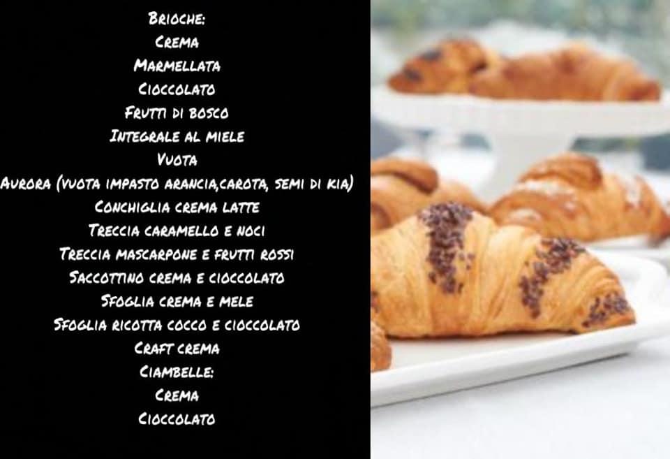Menu at Bar Muda, Trissino