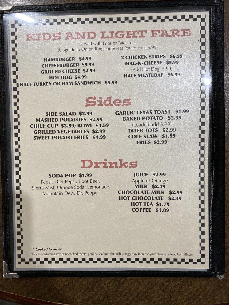 Menu at Ma and Pa's Family Diner restaurant, Yelm
