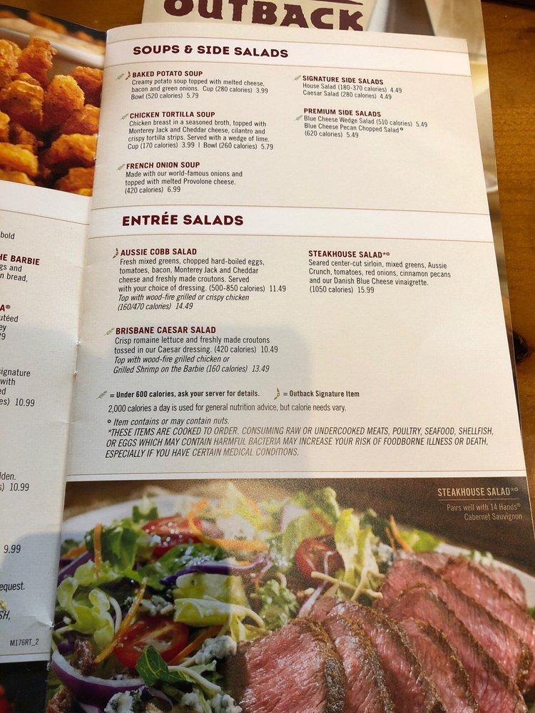 Menu at Outback Steakhouse, Fort Myers, Gulf Center Dr Suite 125