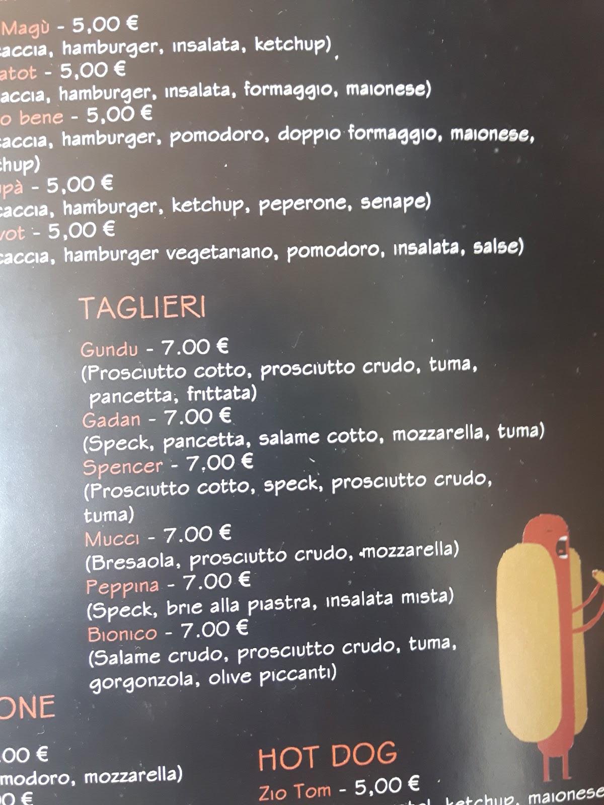 Menu da Il Caffè della Peppina caffè bar, Alba