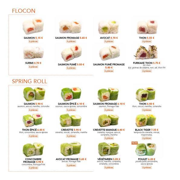 Menu at Sushi main, Rixensart