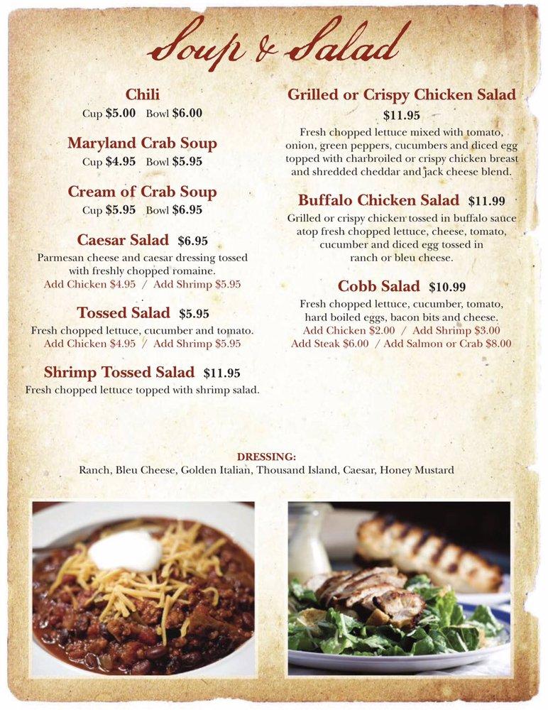 Menu at The Furnace Grill and Crab House pub & bar, Thurmont