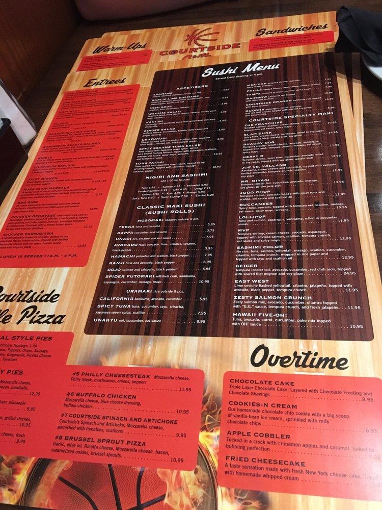 Menu at Courtside Grille pub & bar, Saint Petersburg, 110 Fountain Pkwy N