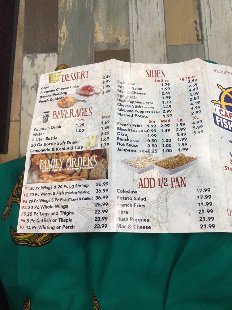 Carta del restaurante Captain Jay's Fish & Chicken, Sterling Heights