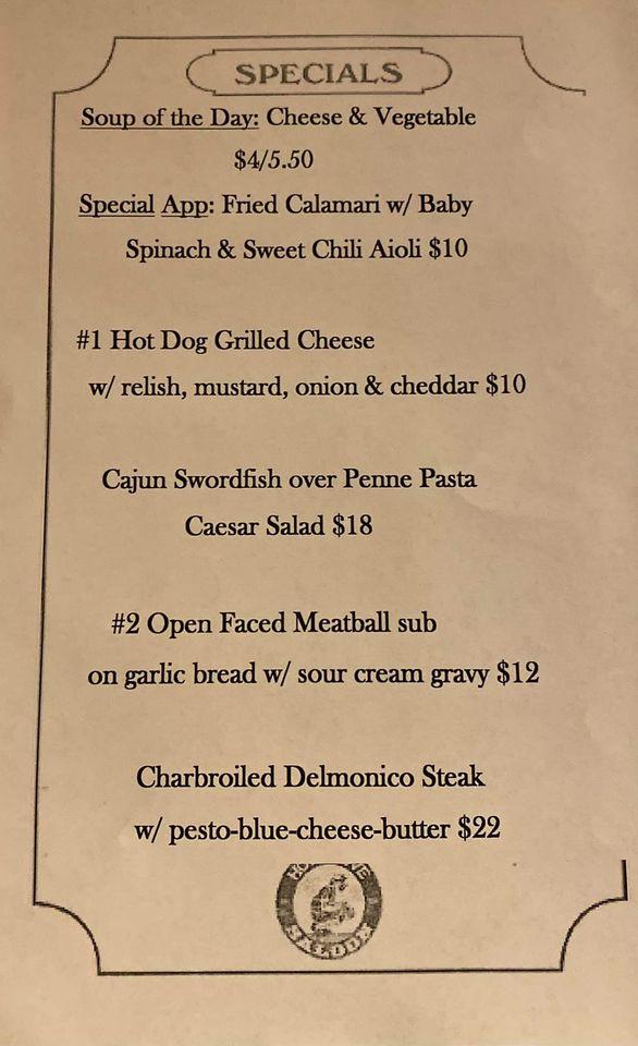 Menu at Hot Stove Saloon pub & bar, Harwich