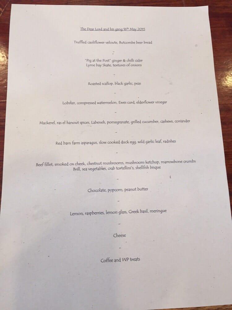 Menu at The White Post pub & bar, Yeovil