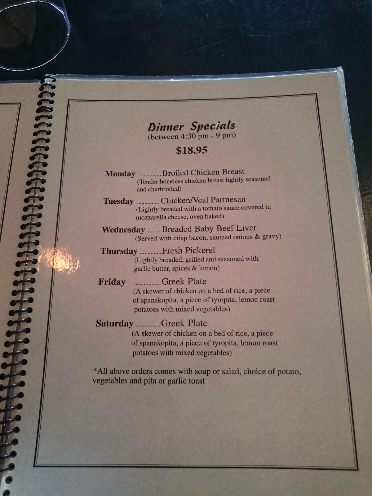 Menu at Tuxedo Village Family Restaurant - Greek Food, Winnipeg ...