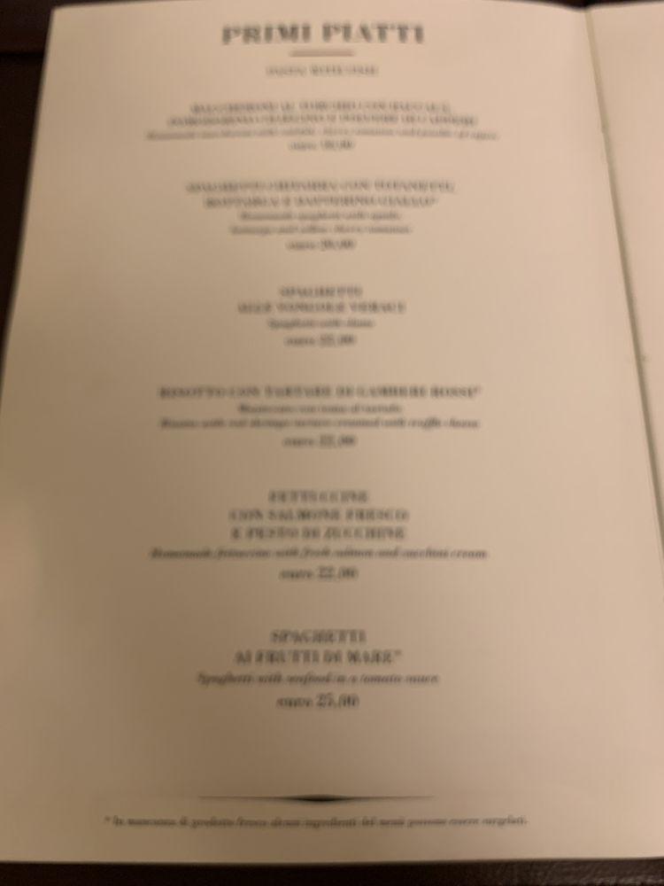 Menu da La Locanda del Gatto Rosso ristorante, Milano, Via Ugo Foscolo ...