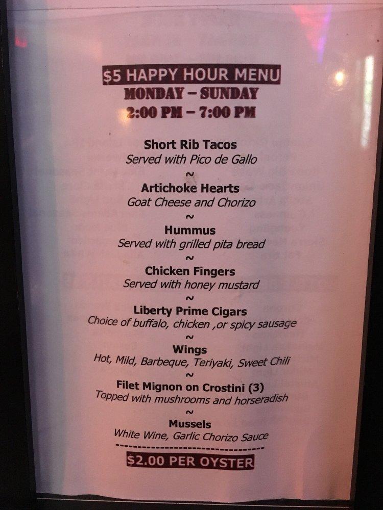 Menu at Liberty Bar, Jersey City