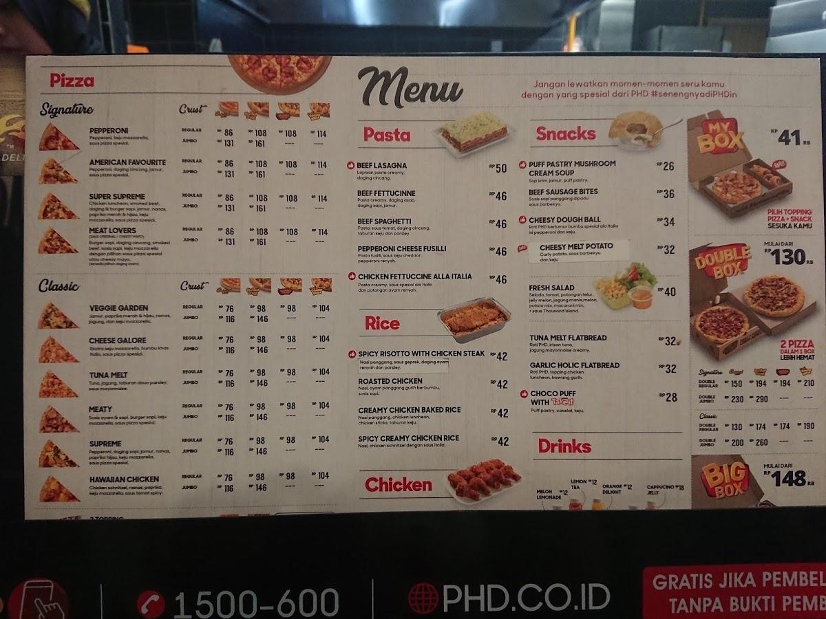 Menu at Pizza Hut Delivery - PHD Indonesia pizzeria, Palembang, Jl ...