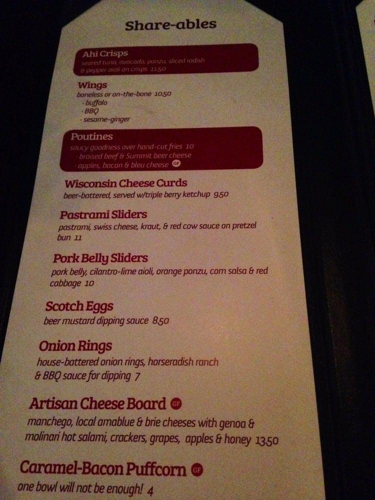 Menu at Red Cow St. Paul pub & bar, Saint Paul, 393 Selby Ave