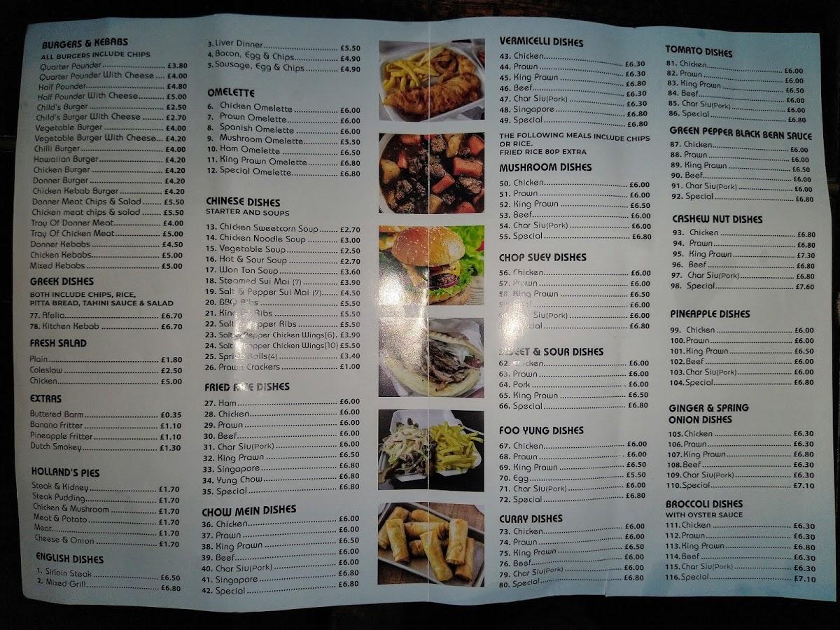 Menu at Steve's Fish & Chips - Greek - Chinese & Kebabs fast food ...