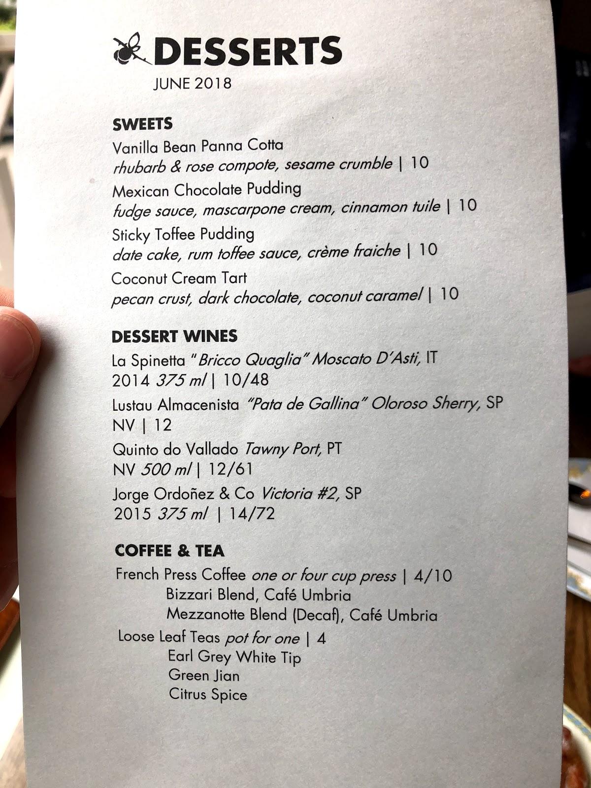 Menu at Bramble House restaurant, Vashon