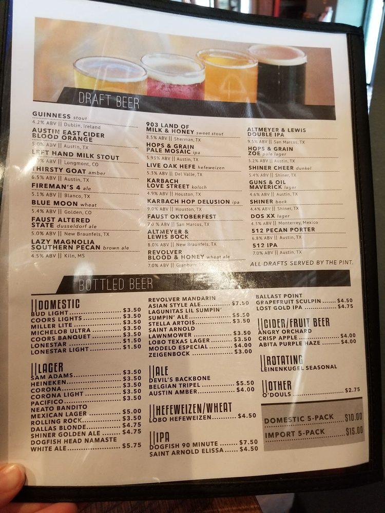 Menu at CRAFThouse Kitchen & Tap restaurant, San Marcos