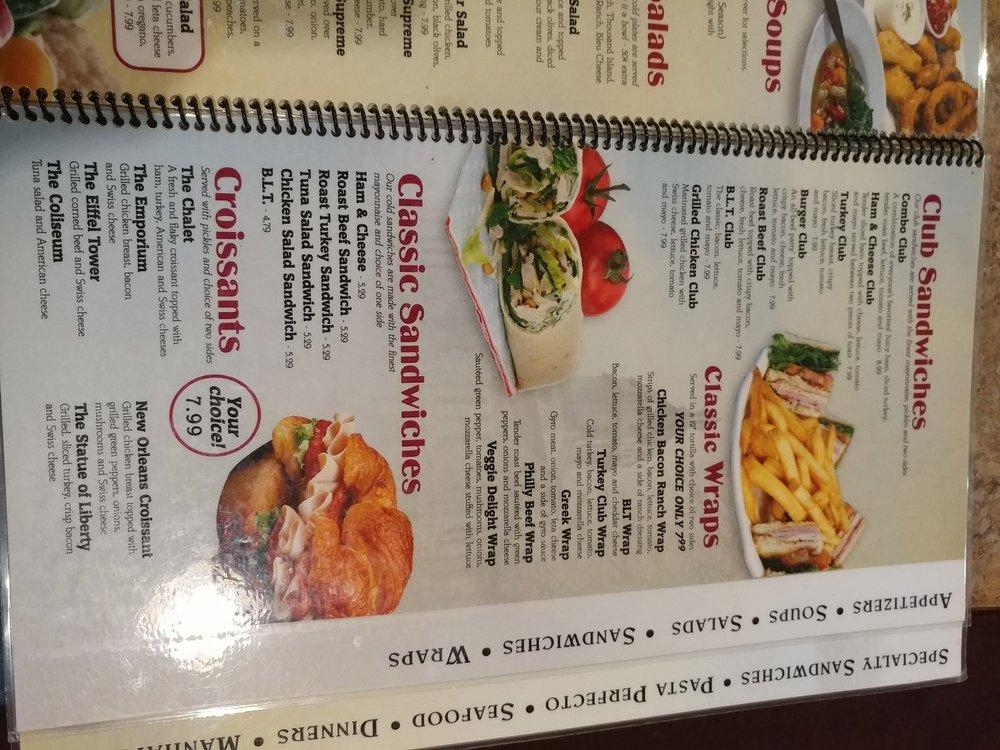 Menu at Benjamin's Family Dining restaurant, Clinton