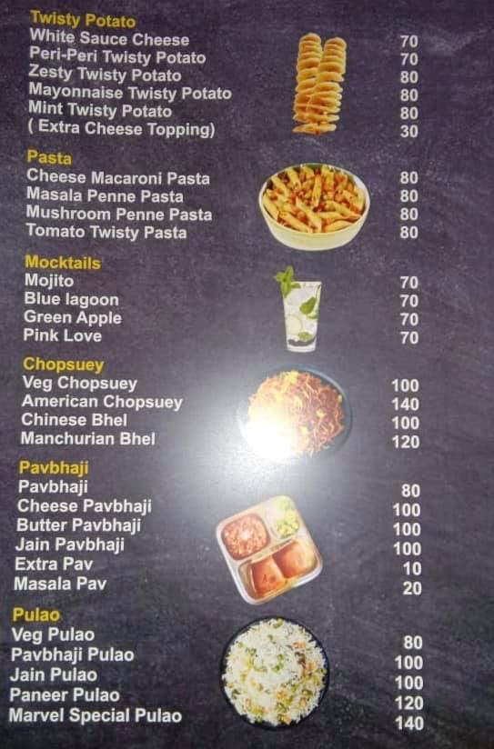 Menu at MARVEL CAFE, Jalgaon