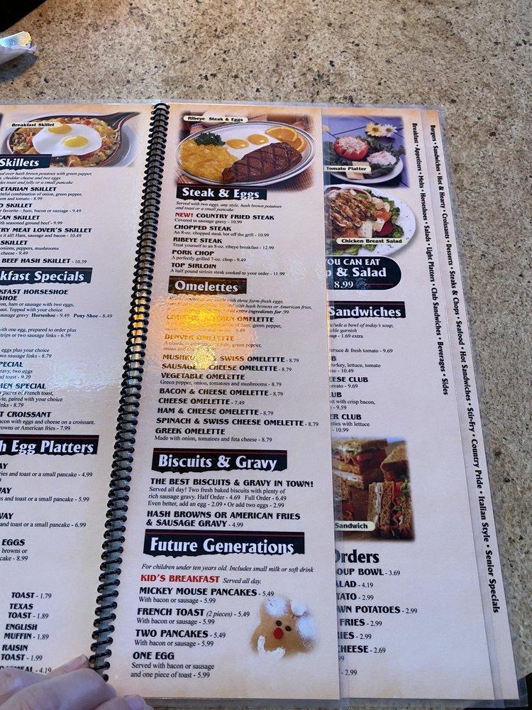 Menu at Country Kitchen restaurant, Taylorville, 1025 W Spresser St