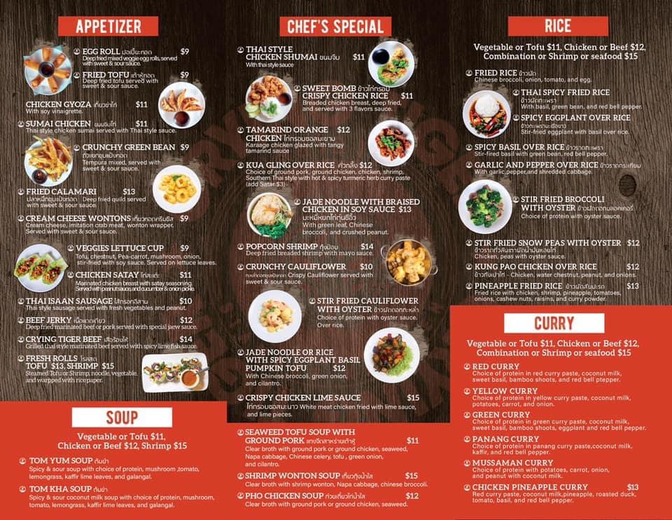 Menu at Crying Tiger Los Angeles pub & bar, Los Angeles