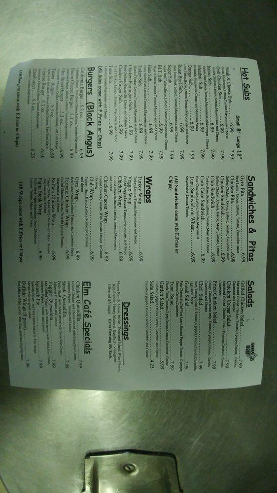 Menu at Elm Street Cafe & Grill, High Point