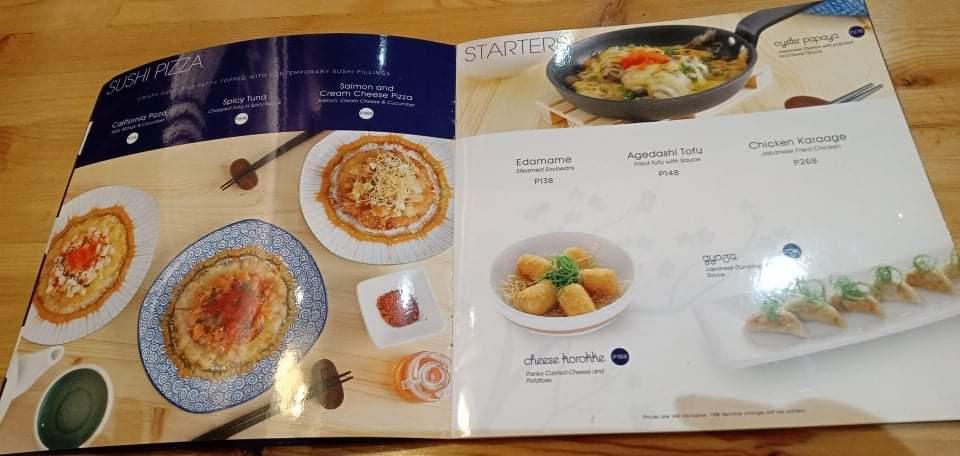 Menu at Koku restaurant, Makati