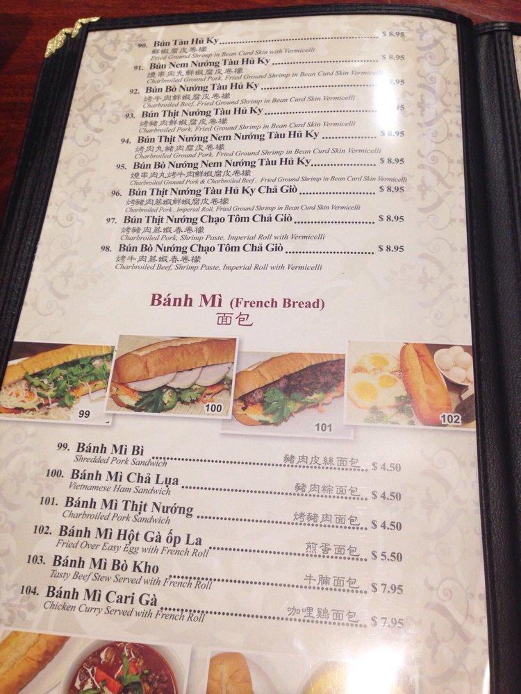 Menu at Saigon Eden restaurant, San Gabriel, 980 E Las Tunas Dr # C