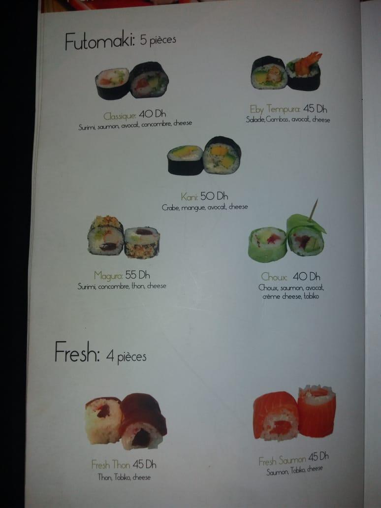 Menu at Yo Ti TAM CGI Bouskoura restaurant, Bouskoura