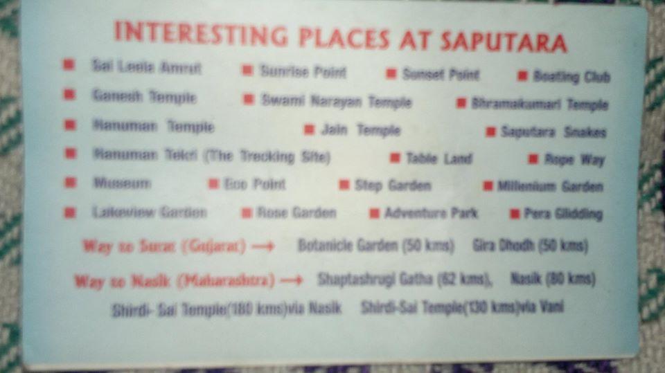 Menu at Sai leela amrut restaurant & fast food, Saputara, hill station ...