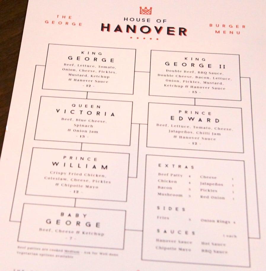 Menu at The George Hotel pub & bar, South Melbourne, 139 Cecil St