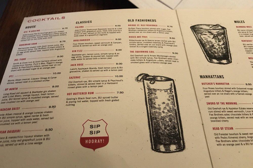 Menu at Butcher's Union pub & bar, Grand Rapids, 438 Bridge St NW