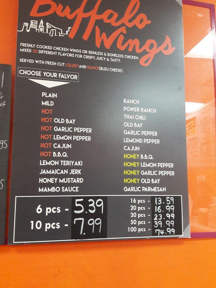 Menu at Chicken City fast food, Baltimore, Liberty Rd