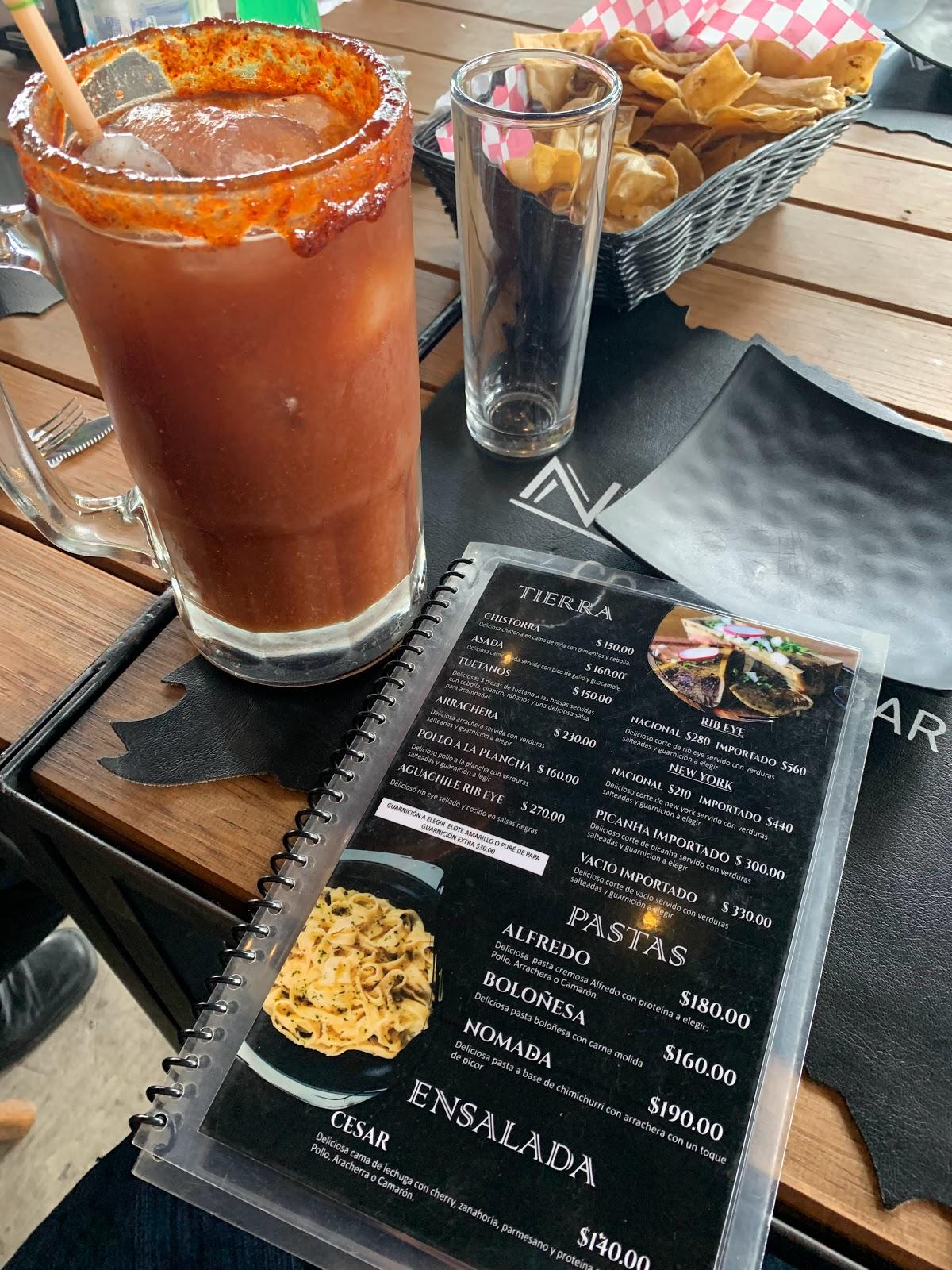 Carta de Nómada cocina & bar, Sahuayo de Morelos